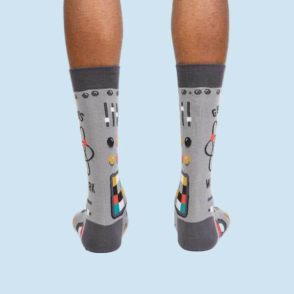 Men's Crew Sock: Genius at Work – Brooklyn Superhero Supply Co.